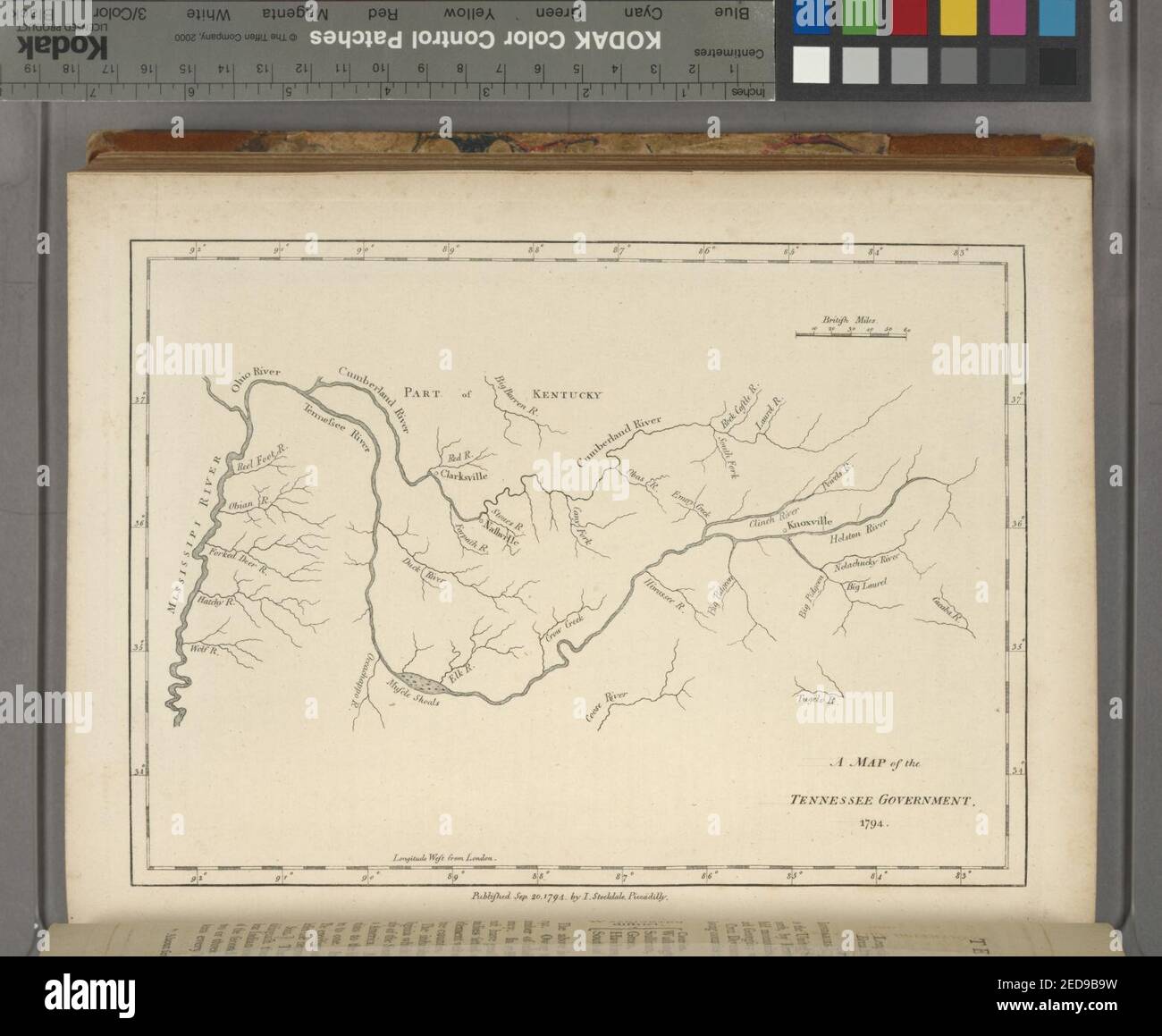 A map of the Tennessee Government, 1794 Stock Photo - Alamy