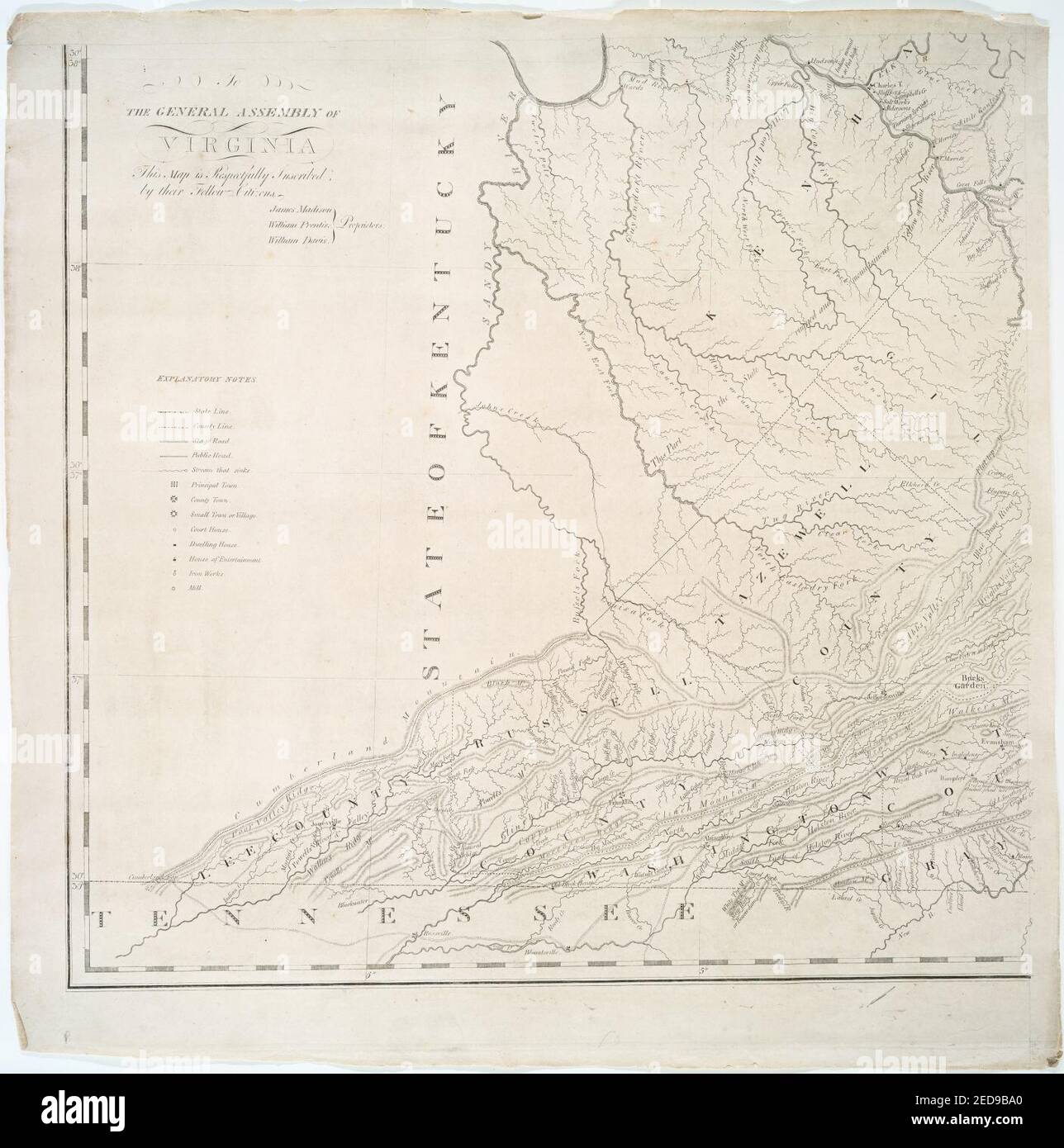 A map of Virginia - formed from actual surveys, and the latest as well ...