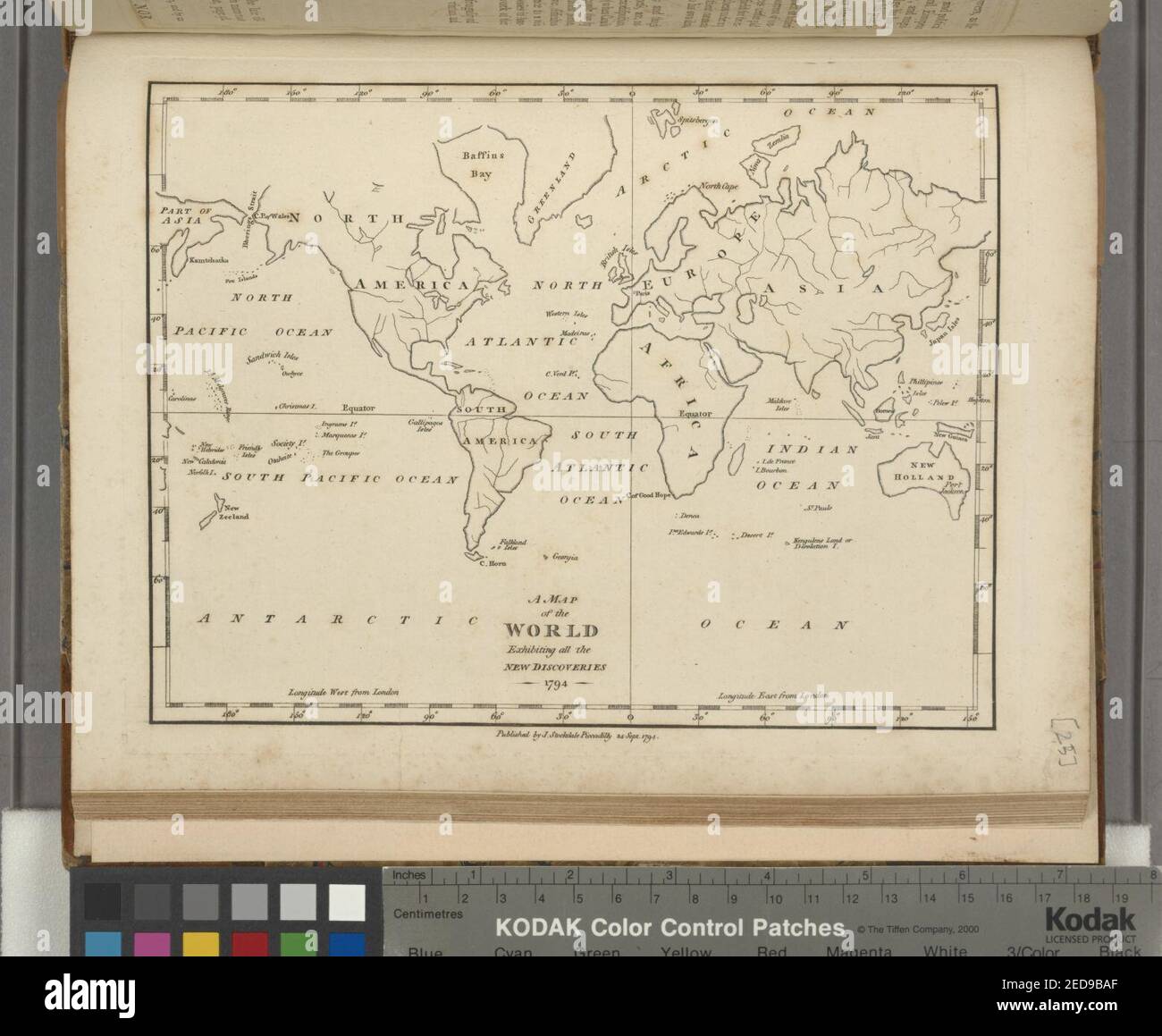 A map of the world, exhibiting all the new discoveries, 1794 Stock ...