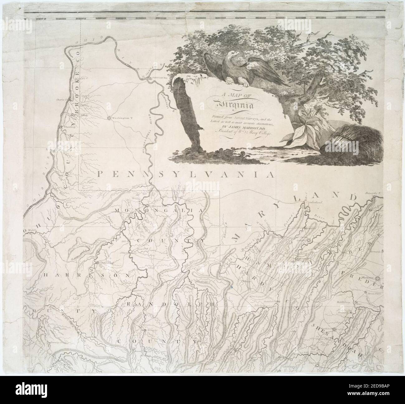 A map of Virginia - formed from actual surveys, and the latest as well ...