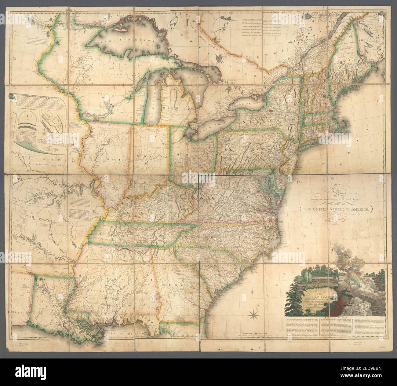 A map of the United States and British provinces of Upper and Lower ...