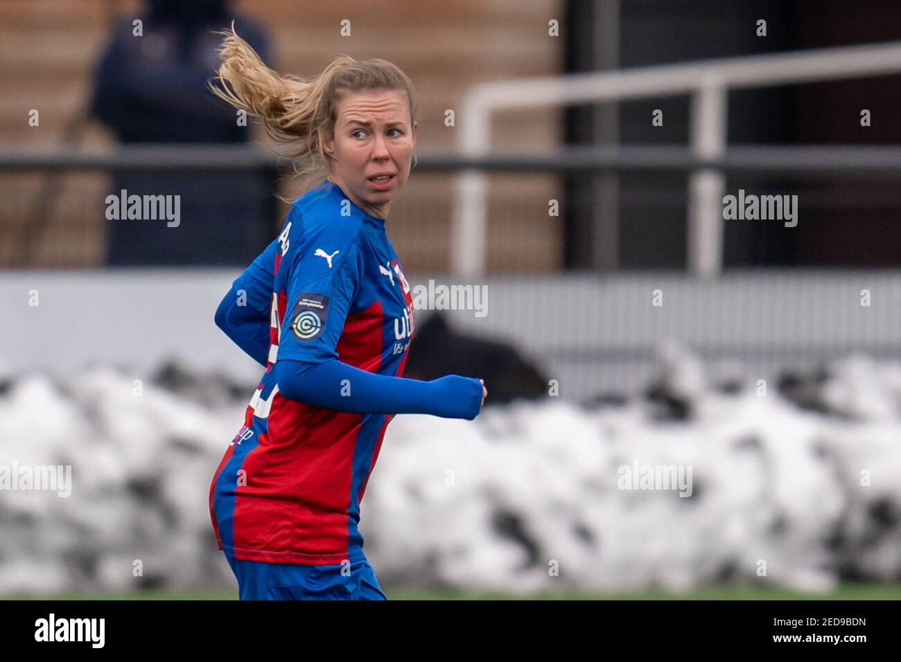Bromley, UK. 14th Feb, 2021. Ashleigh Goddard (#23 Crystal Palace ...