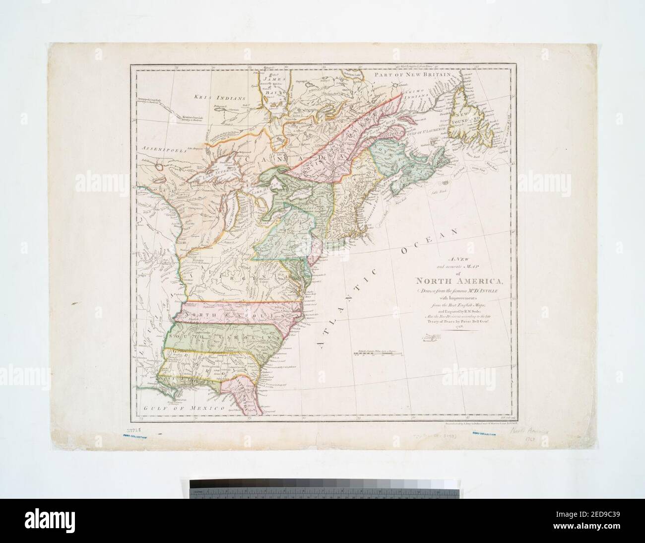 A new and accurate map of North America Stock Photo - Alamy