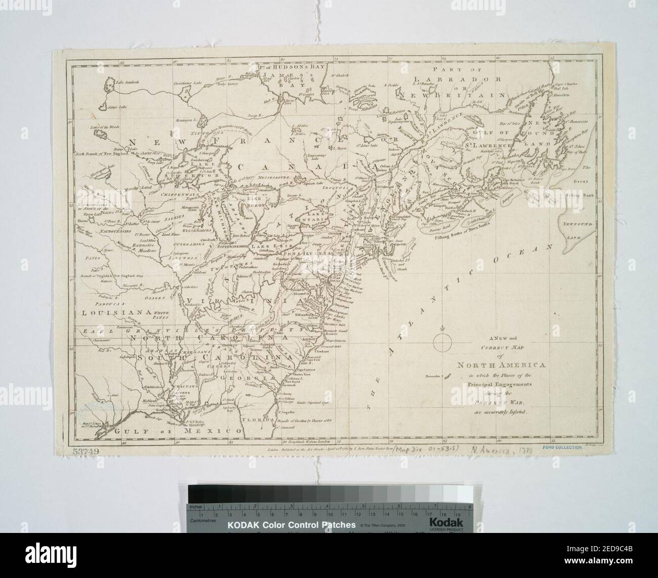 A new and correct map of North America - in which the places of the ...
