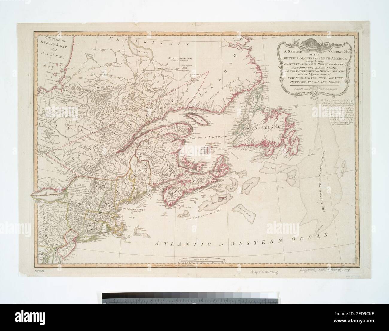 A New and correct map of the British colonies in North America ...