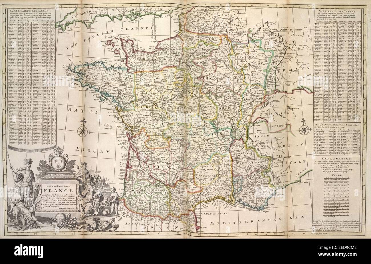 A new and exact map of France divided into all its provinces and ...