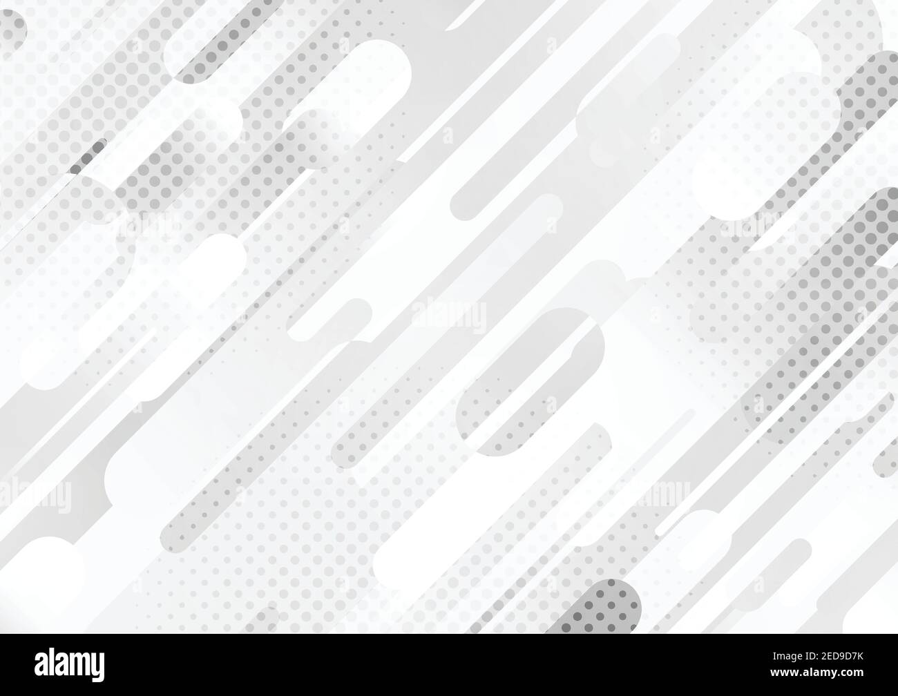 Abstract Gradient White And Gray Rounded Line Pattern Style Of Tech Template Overlapping Design