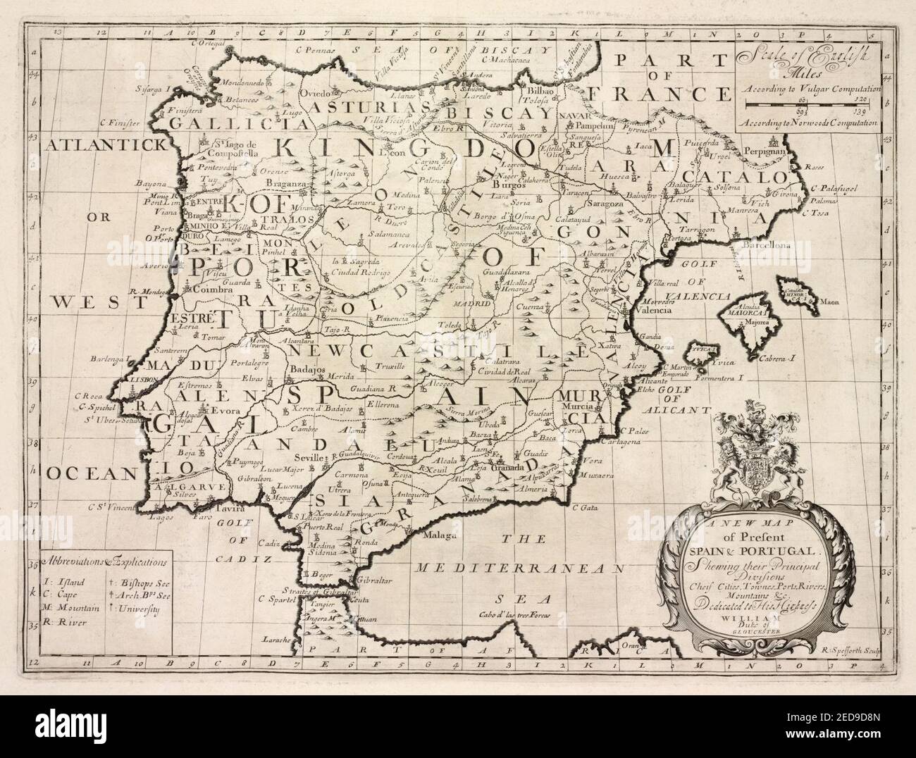 A new map of Ipresent Spain & Portugal, shewing their principal ...