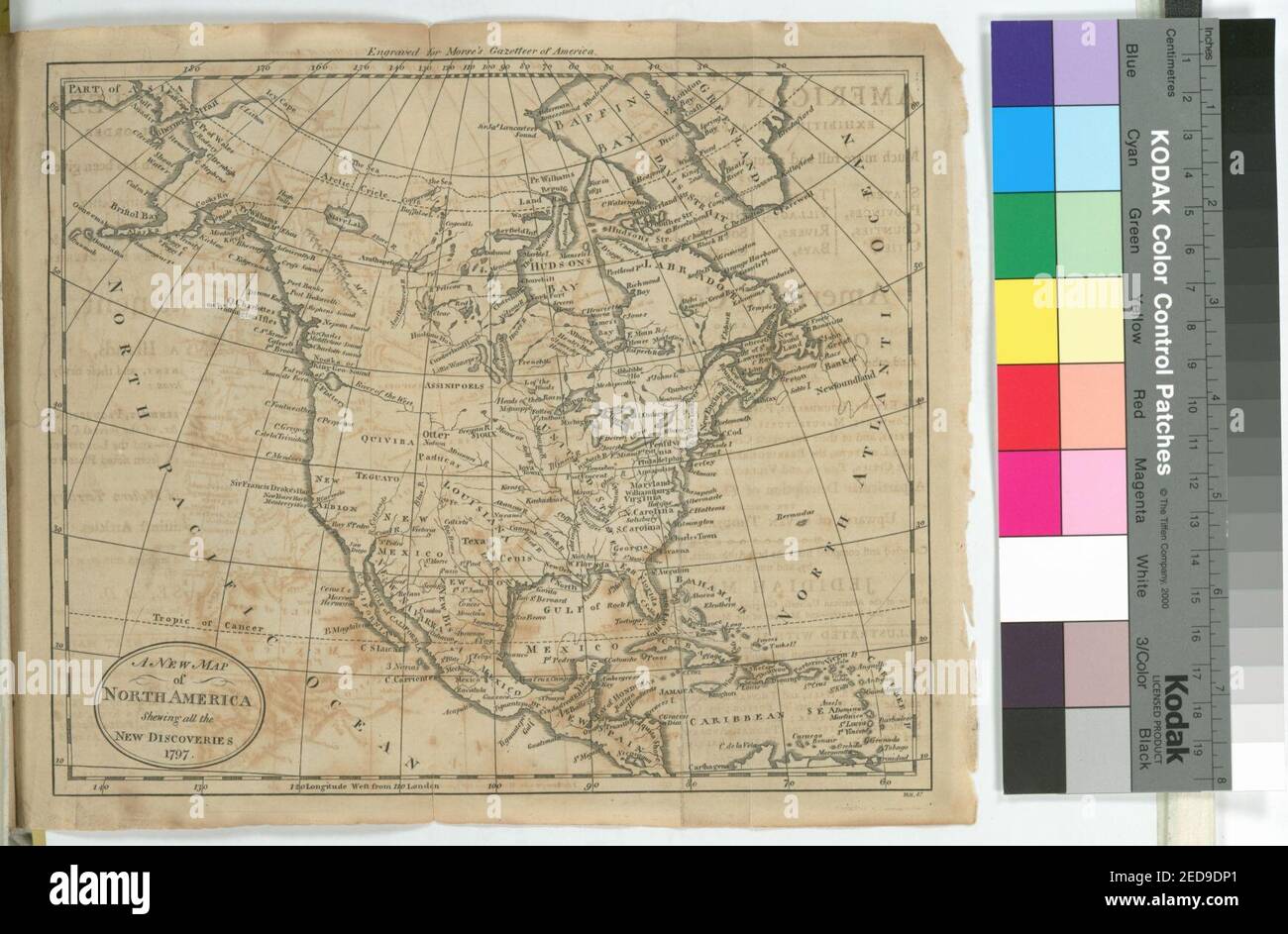 A new map of North America shewing all the new discoveries, 1797 Stock ...