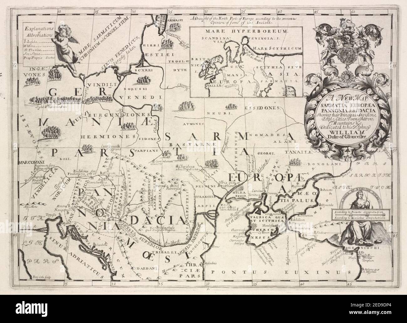 A new map of Sarmatia Europæa, Pannonia and Dacia, shewing their ...