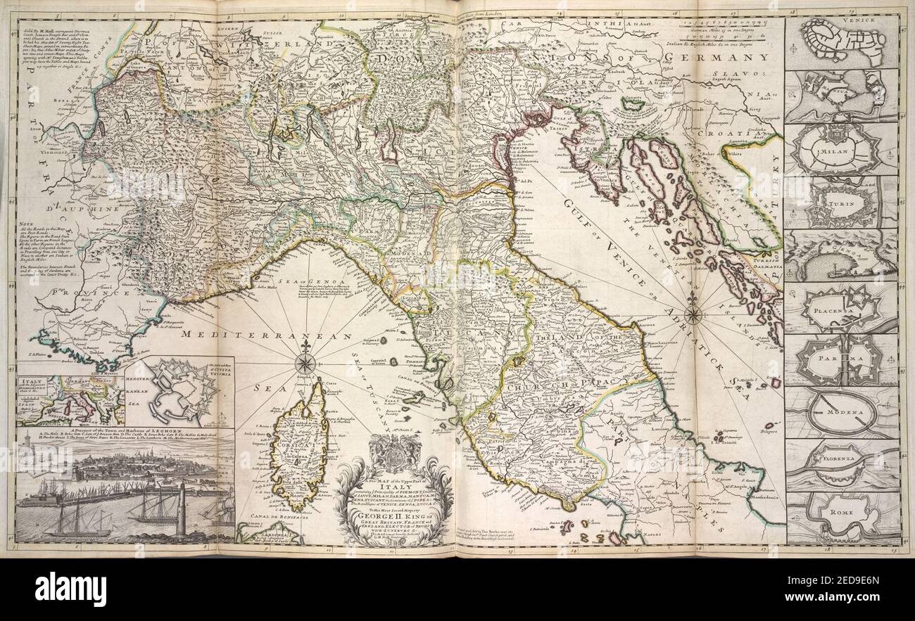 A new map of the upper part of Italy, containing ye principality of ...