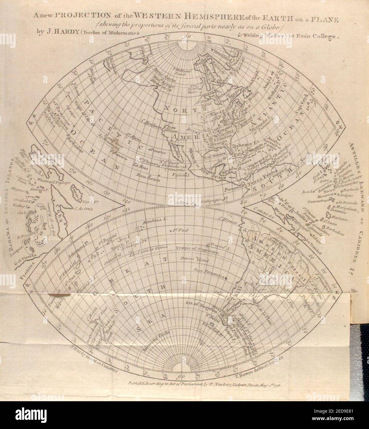 A new projection of the Western Hemisphere of the Earth on a plane ...