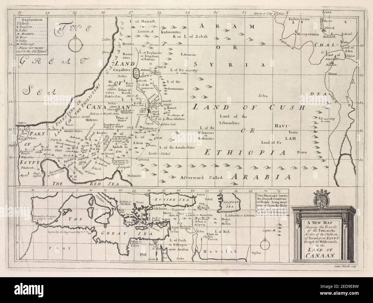 A new map shewing the travels of the patriarchs, as also of the ...