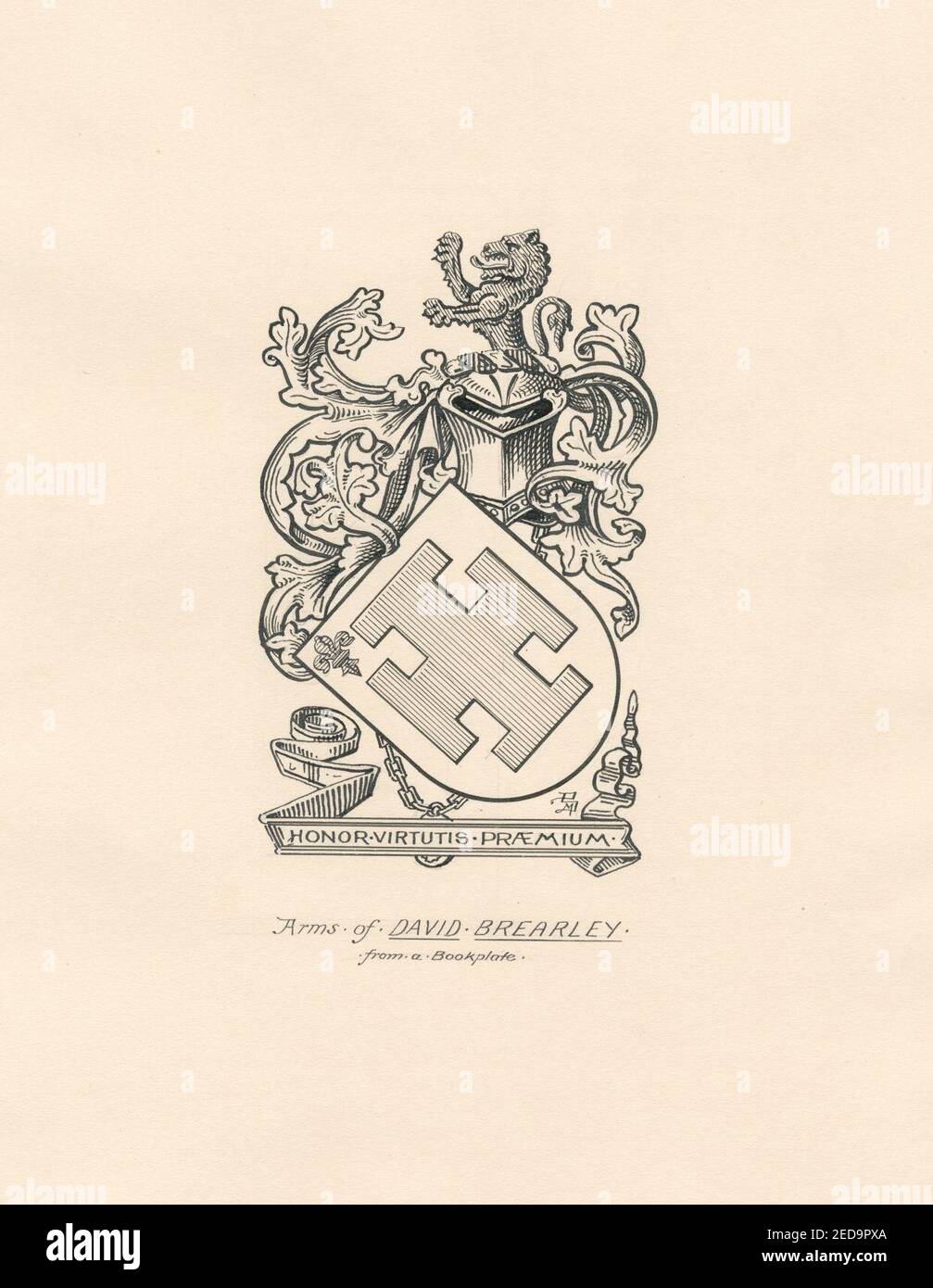 Arms of David Brearly from a bookplate Stock Photo - Alamy