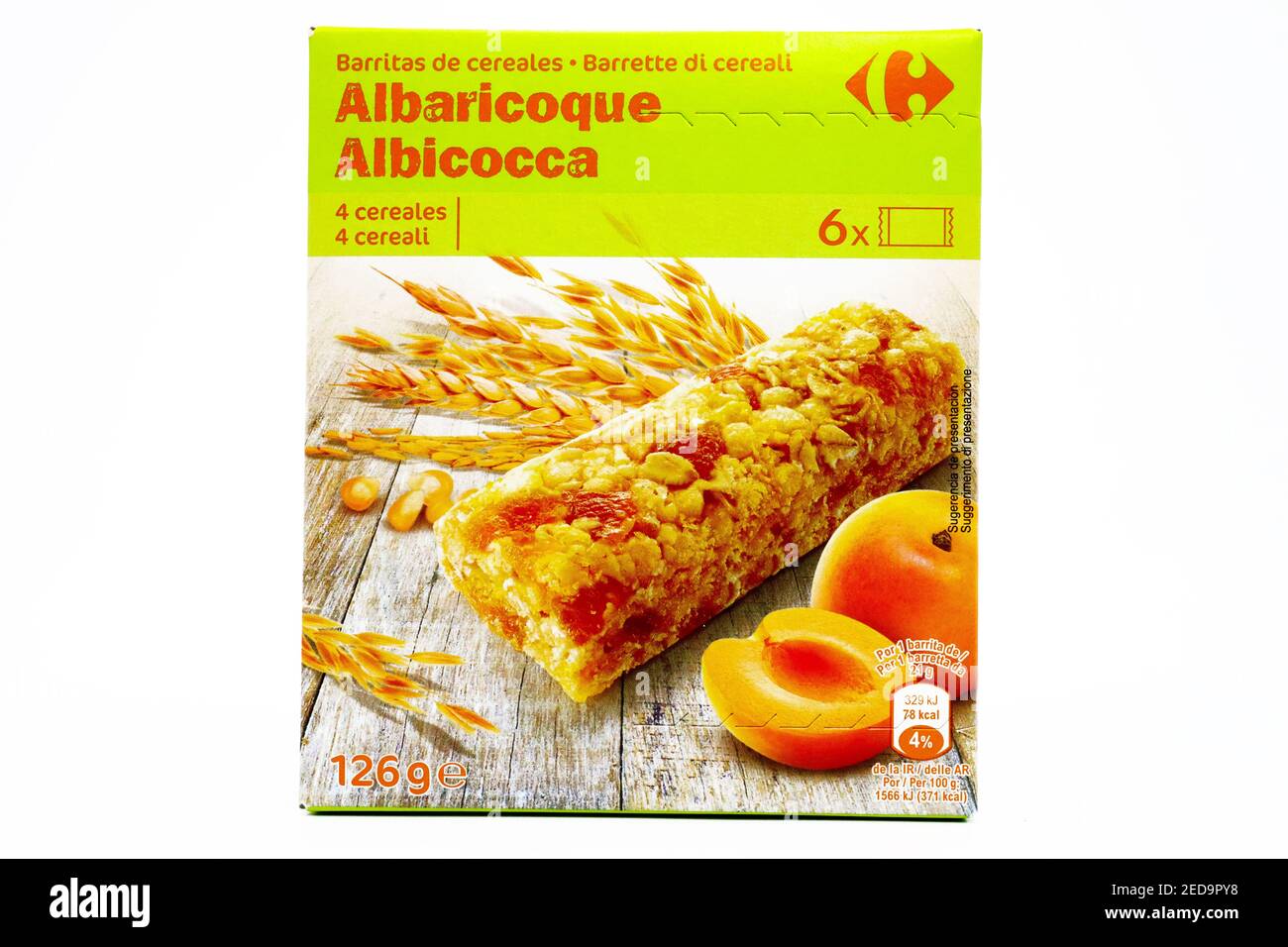 Cereals Bar with Apricot sold by Carrefour Supermarket chain Stock ...
