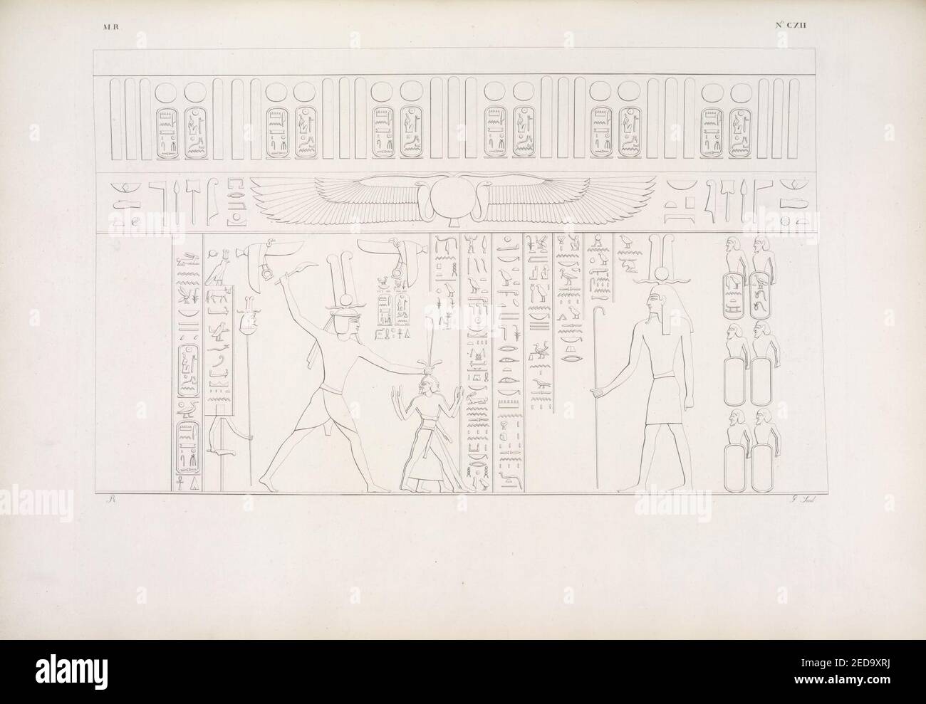 Basso-relievo di una grande stela dello Speco maggiore d'Ibsambul (Abû ...