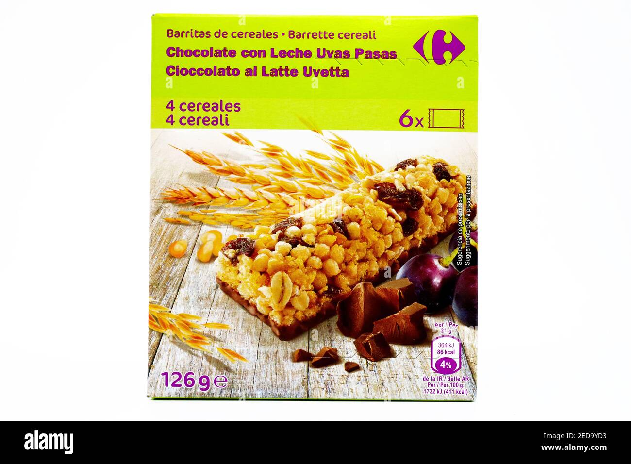 Cereals Bar with Chocolate and Raisins sold by Carrefour Supermarket ...