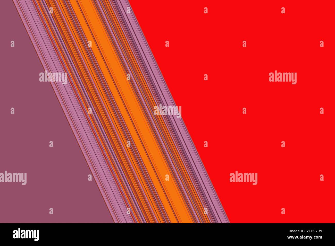 An abstract illustration of colorful lines on red and purple split ...