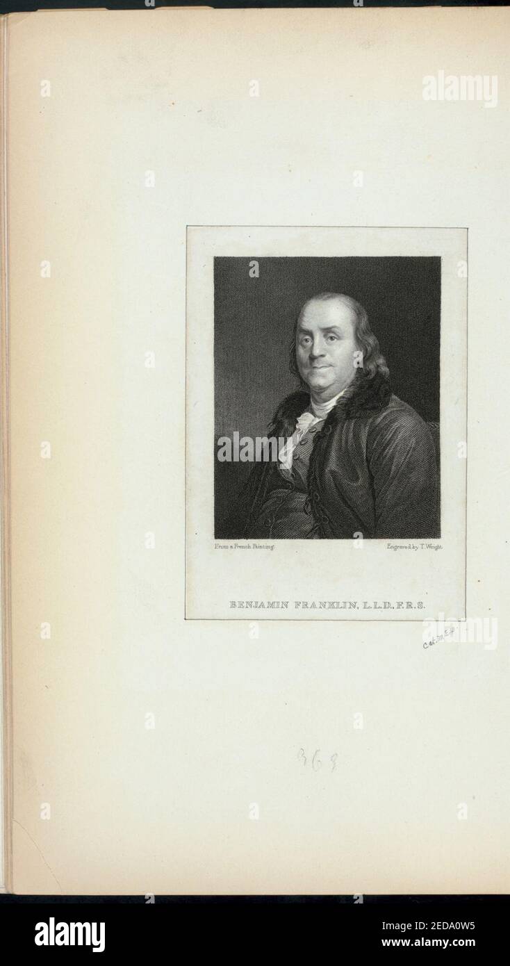 Benjamin Franklin, L.L.D., F.R.S Stock Photo - Alamy
