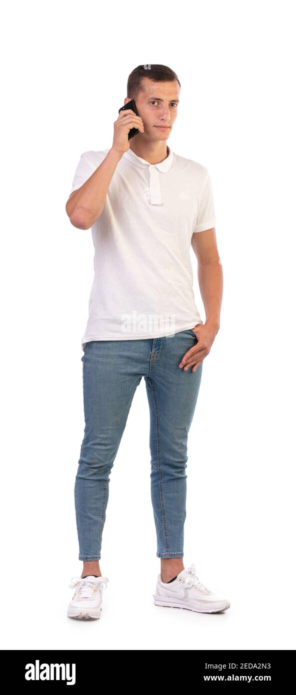 Businessman making a phone call Cut Out Stock Images & Pictures - Alamy