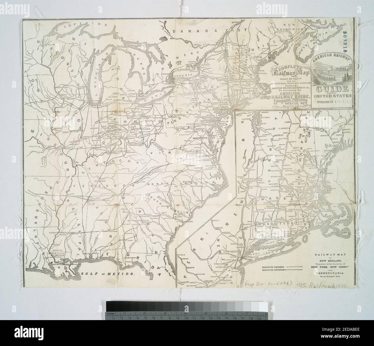 Complete railway map designed and engraved from the original maps ...