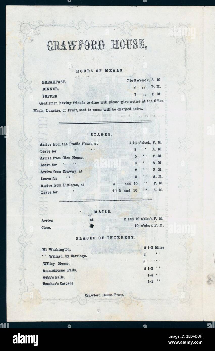 Vintage menu new england hi-res stock photography and images - Alamy