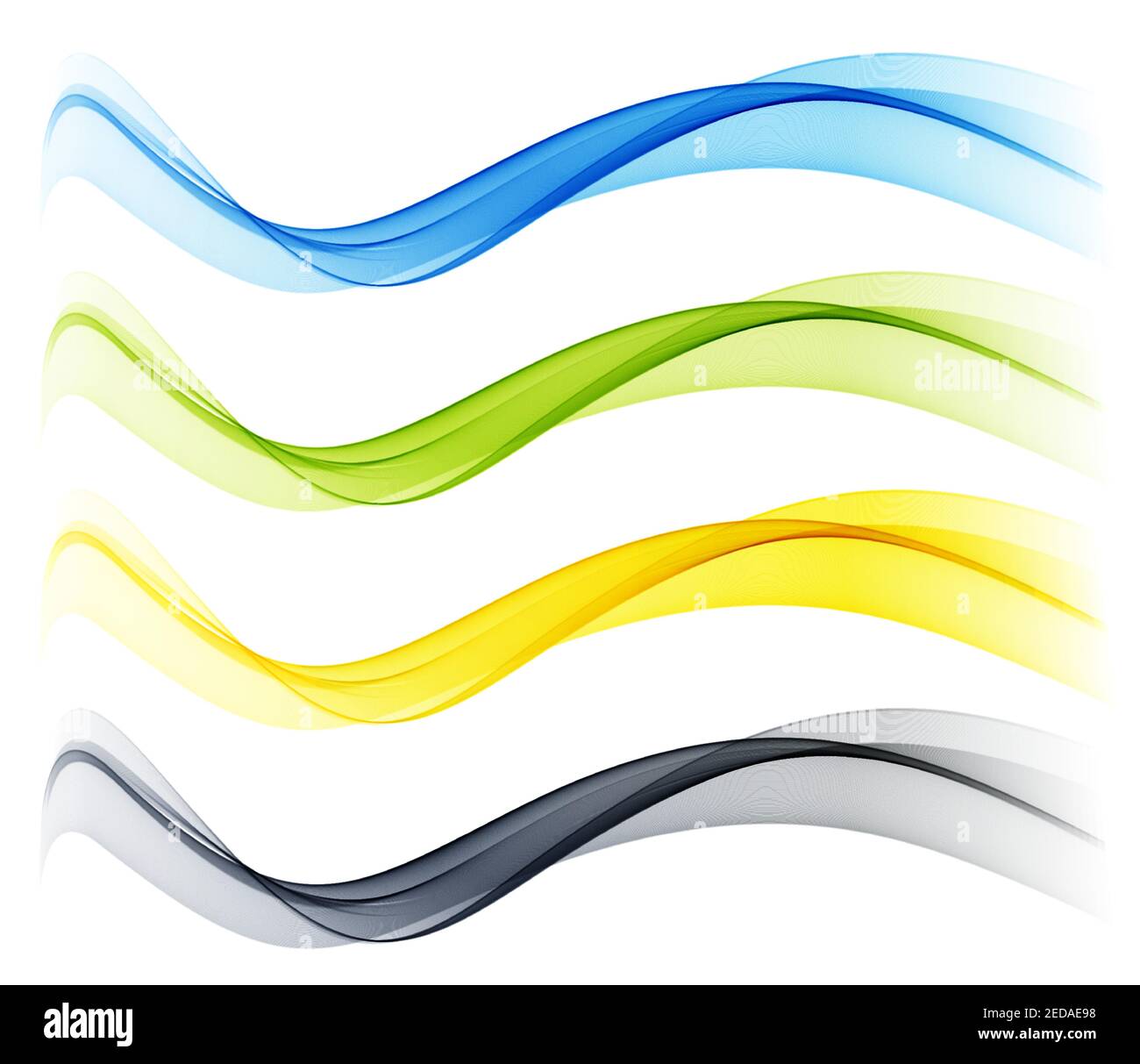 Set of color abstract wave design element Stock Vector Image & Art - Alamy