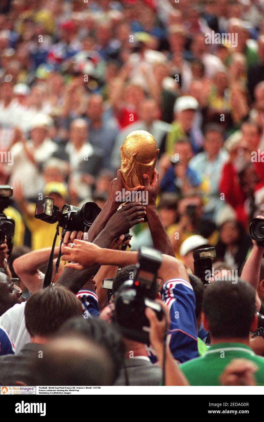 Soccer world cup france 98 final brazil v france hi-res stock ...