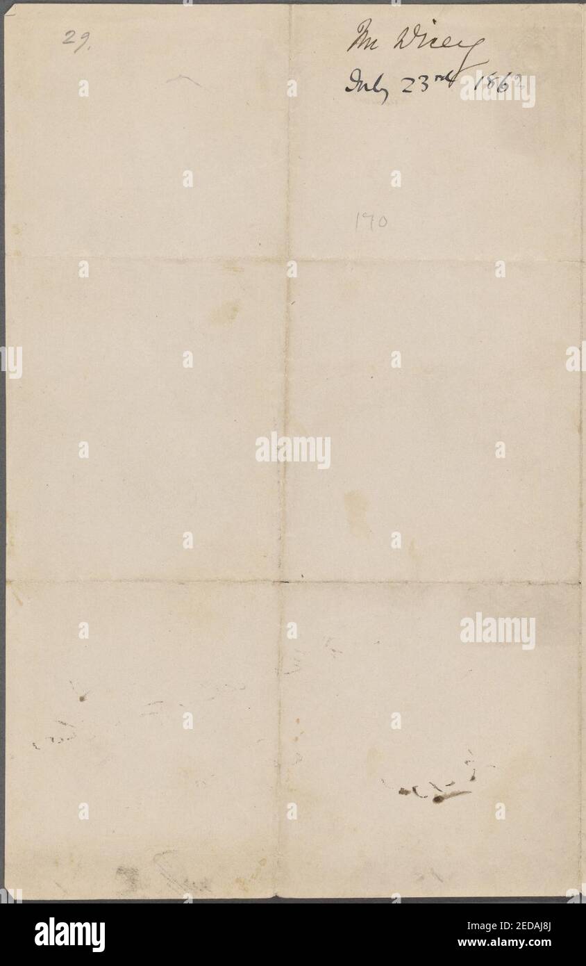 Dicey, Edward, ALS to NH. July 23, (1862 Stock Photo - Alamy