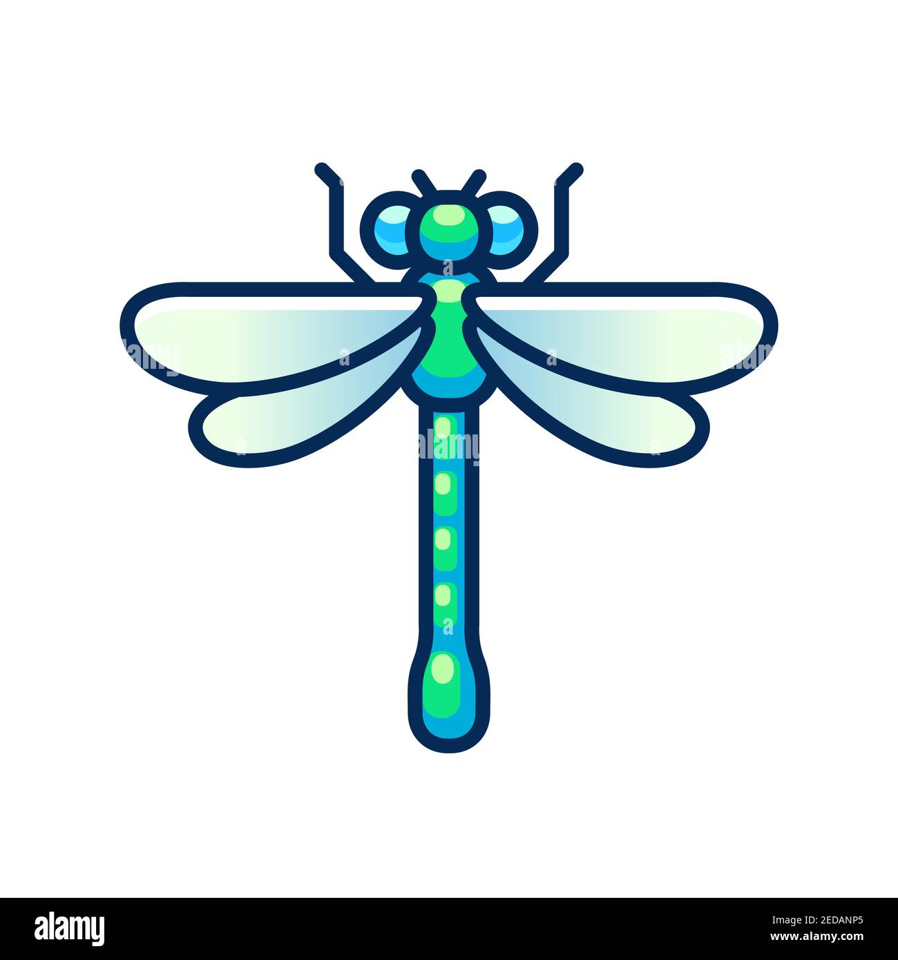 Simple Dragonfly Outline