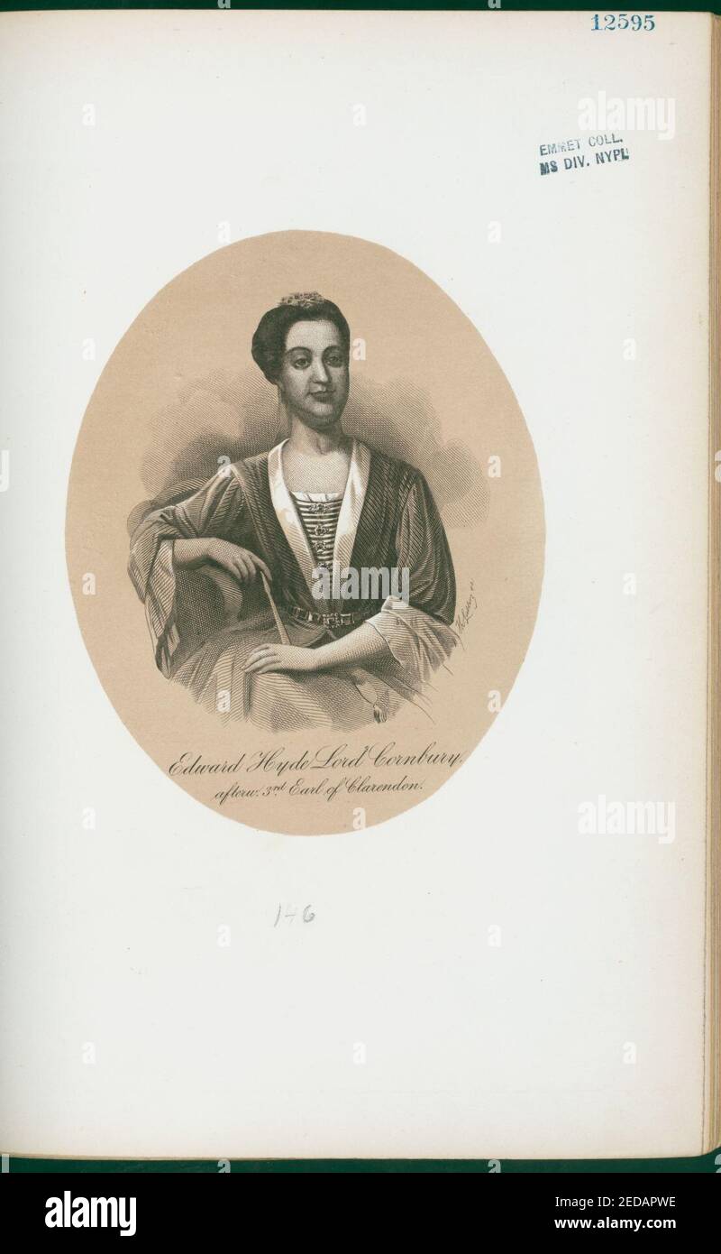 Edward Hyde, Lord Cornbury, afterw. 3rd Earl of Clarendon Stock Photo ...