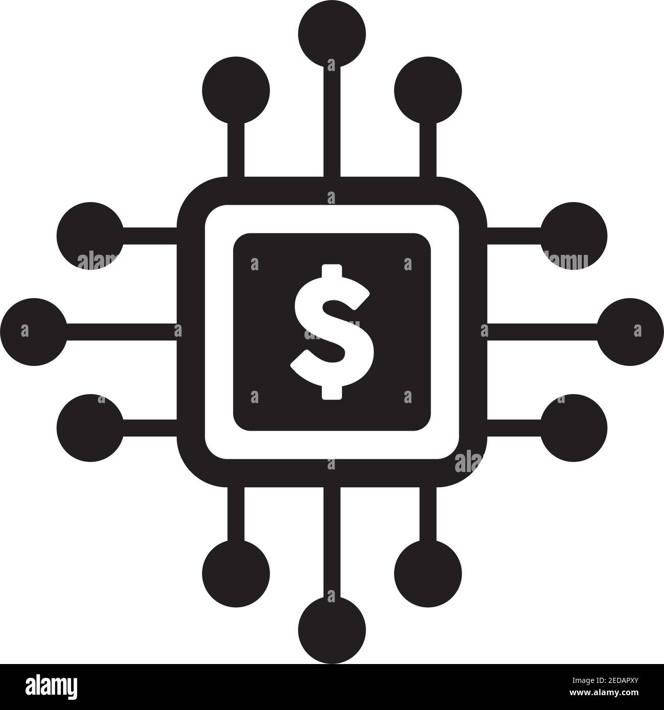 Digital dollar sign icon vector currency symbol for digital ...