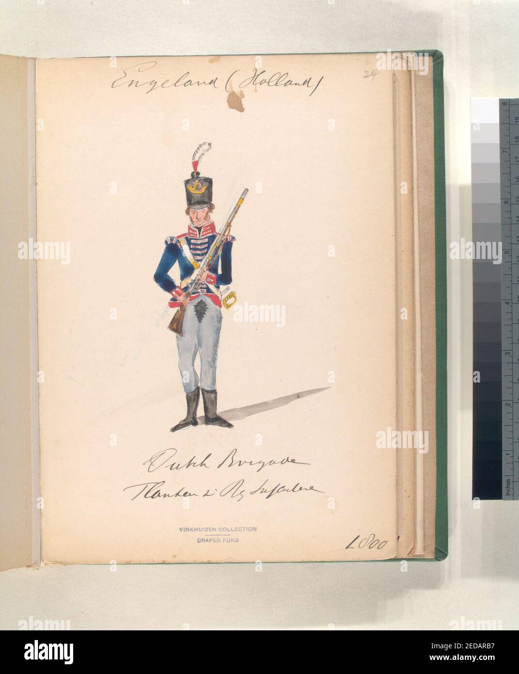 Engeland (Holland). Dutch Brigade. Flanken (-) 2. Reg Infanterie Stock ...