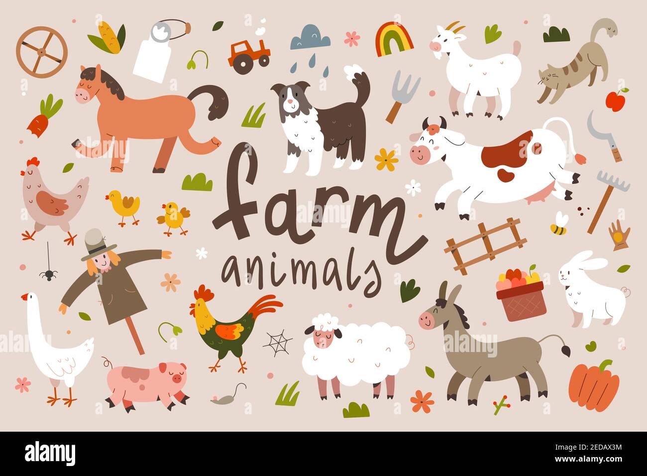 Farm Animals Cartoon Pictures For Kids