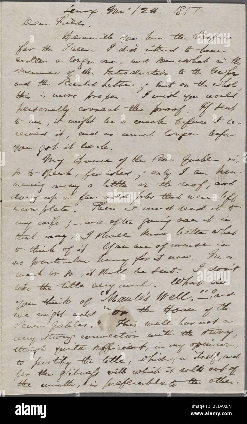 James t fields hi-res stock photography and images - Alamy