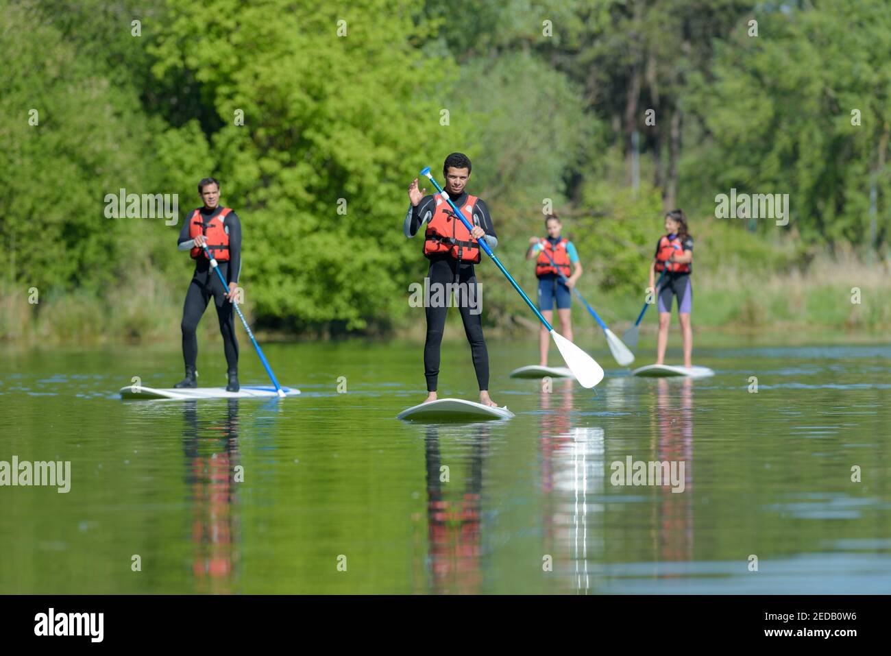 a race of standing up paddle Stock Photo - Alamy