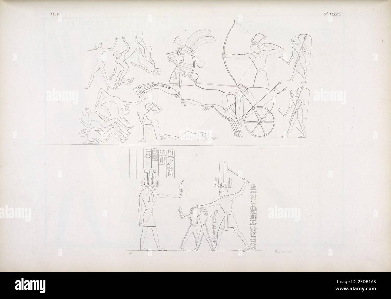 Frammenti, che rappresentano le sue conquiste, a Derry (el-Derr) e a ...