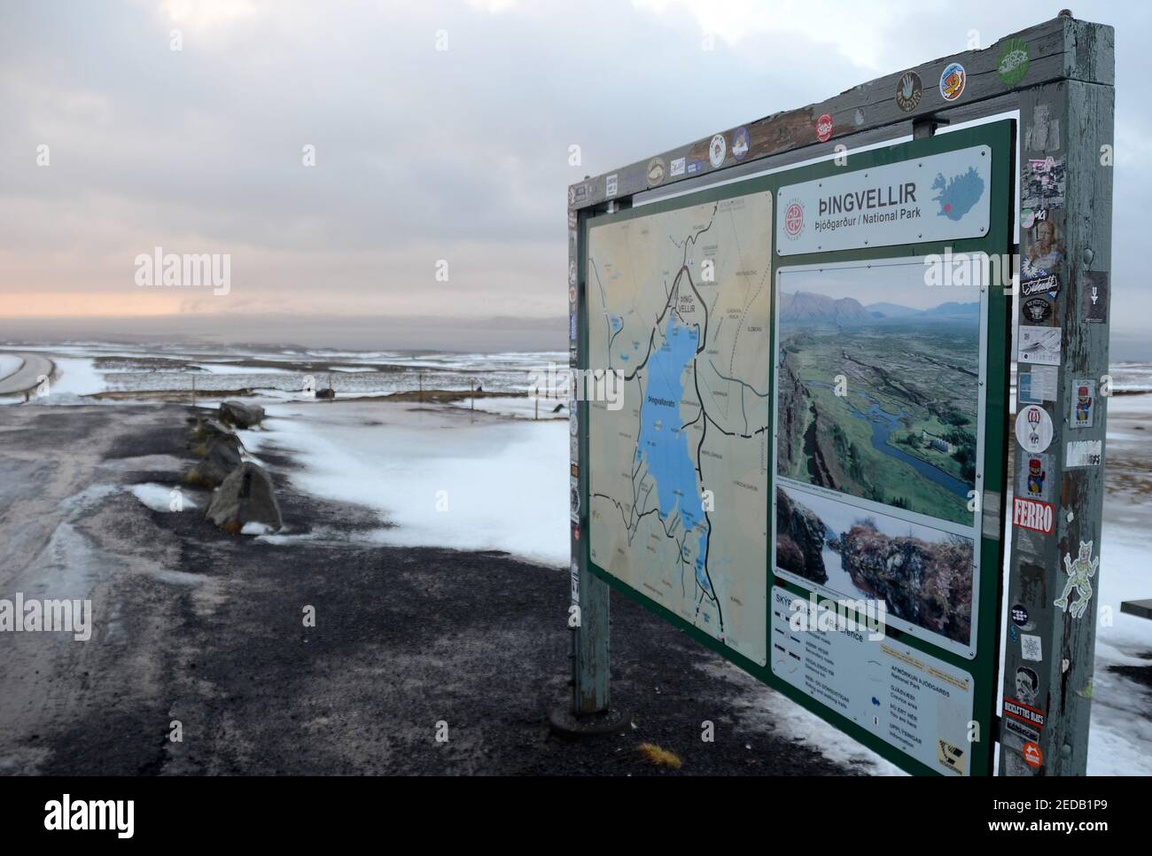 Thingvellir Park Map Sign, Iceland Stock Photo - Alamy