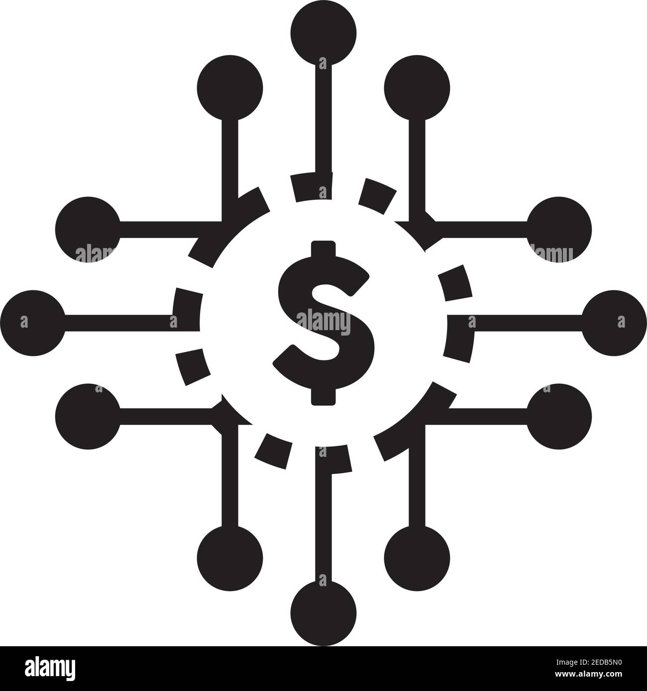 Digital dollar icon vector currency symbol for digital transactions for ...