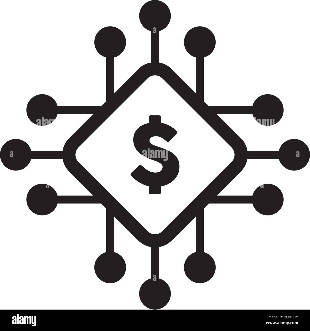 Digital dollar sign icon vector currency symbol for digital ...