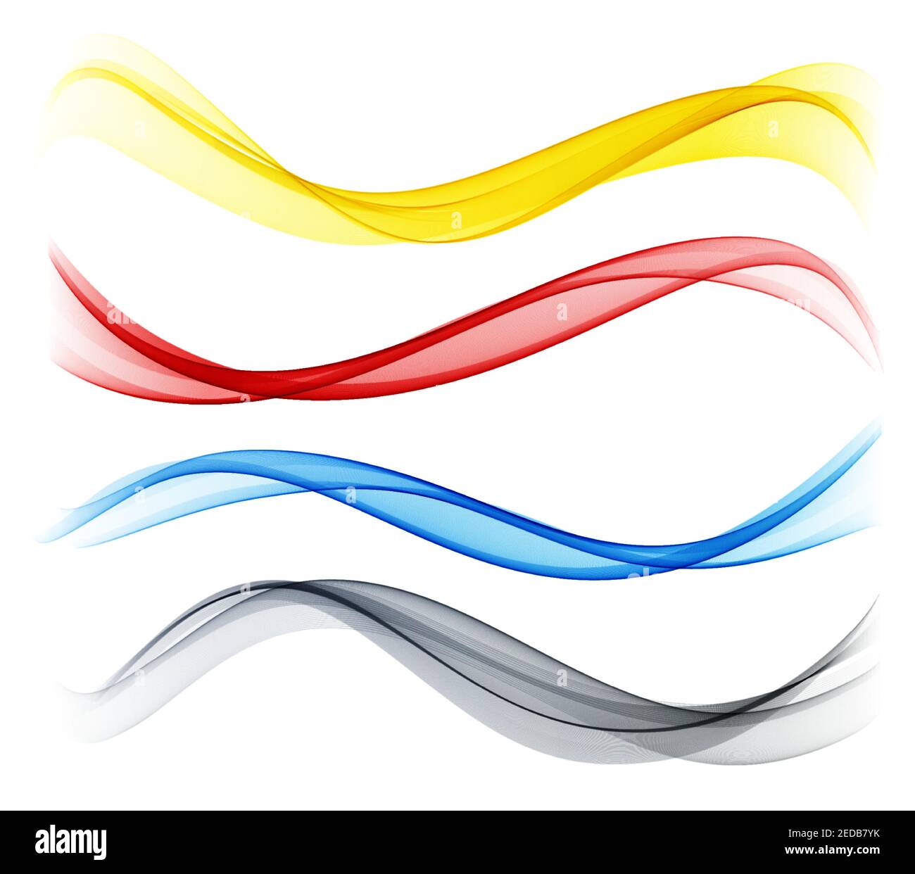 Set Of Color Abstract Wave Design Element Stock Vector Image And Art Alamy