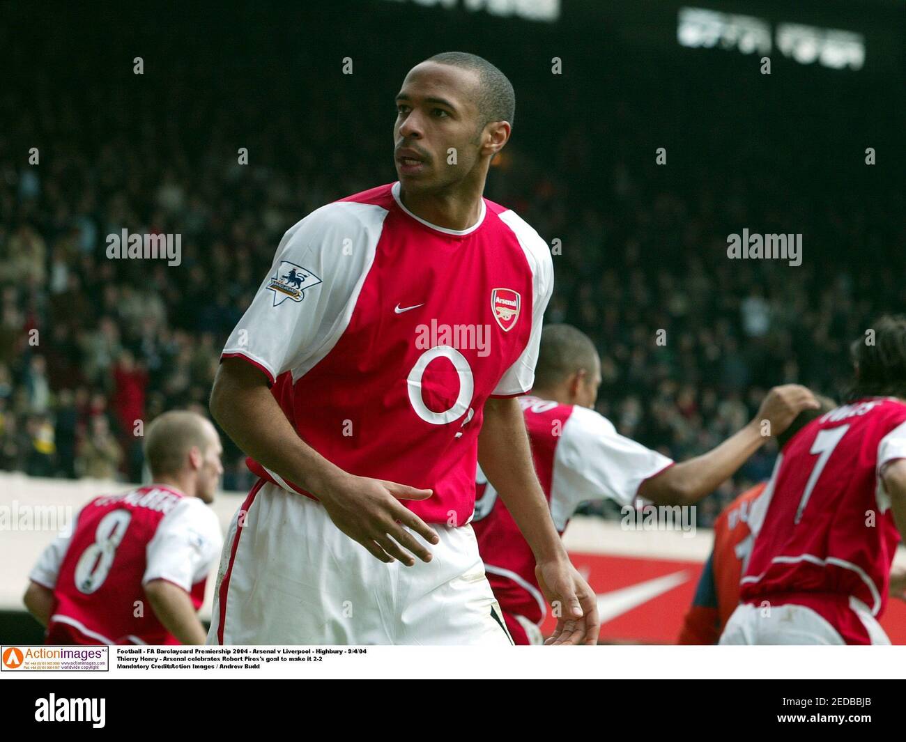 Thierry henry arsenal 2004 celebrates hi-res stock photography and ...