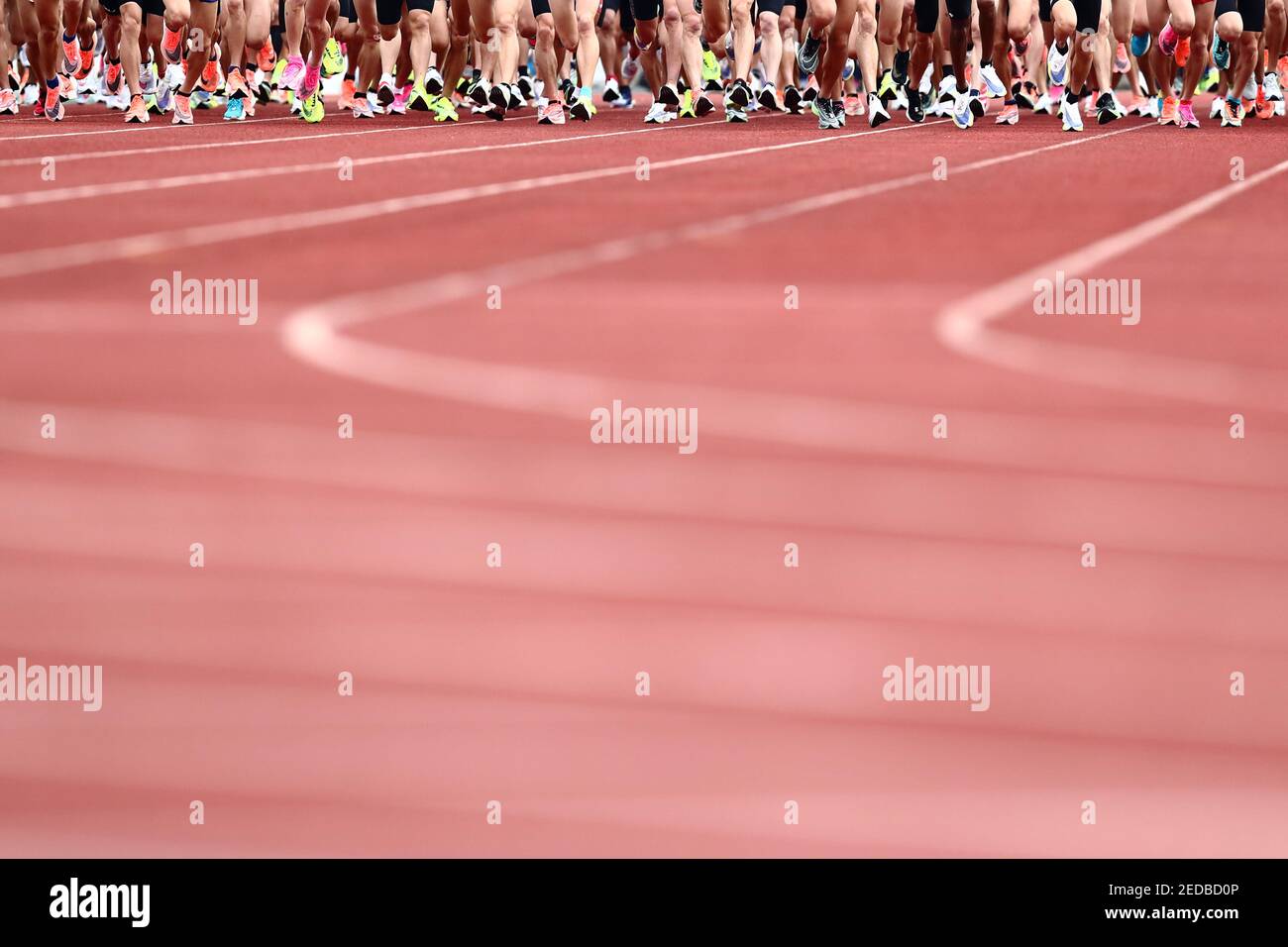 Yamaguchi, Japan. 14th Feb, 2021. General view Marathon : All Japan ...