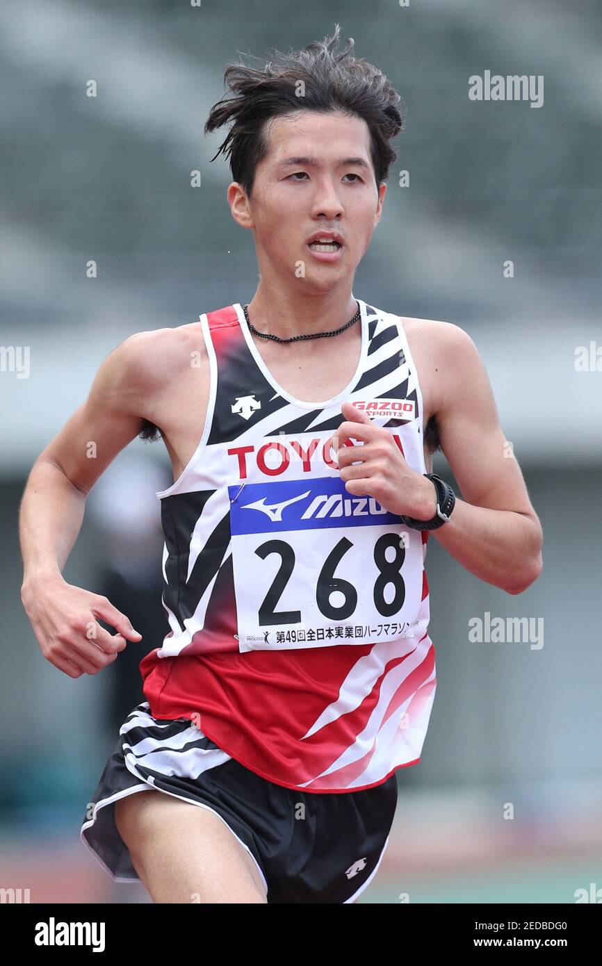 Yamaguchi, Japan. 14th Feb, 2021. Tomoki Ota Marathon : All Japan Industrial Half Marathon 2021 ...