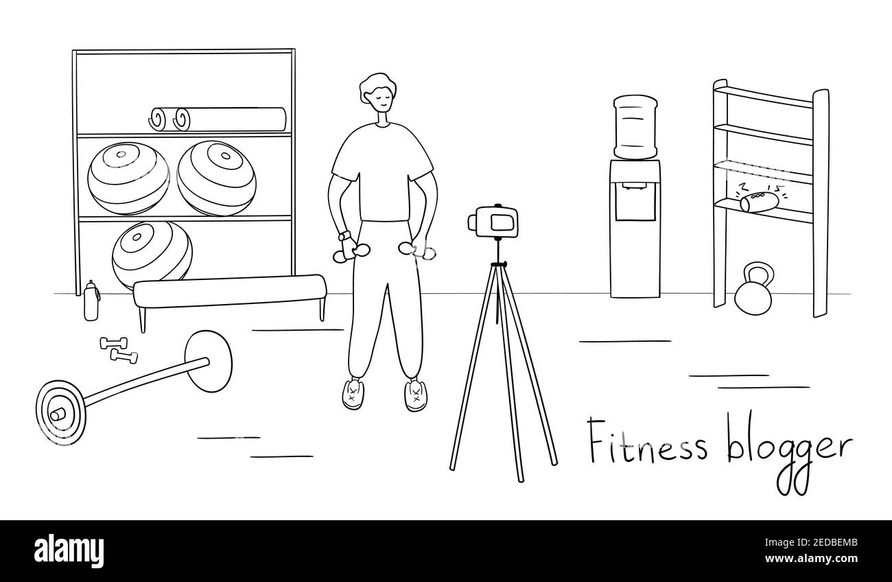 Recording video blog Black and White Stock Photos & Images - Alamy