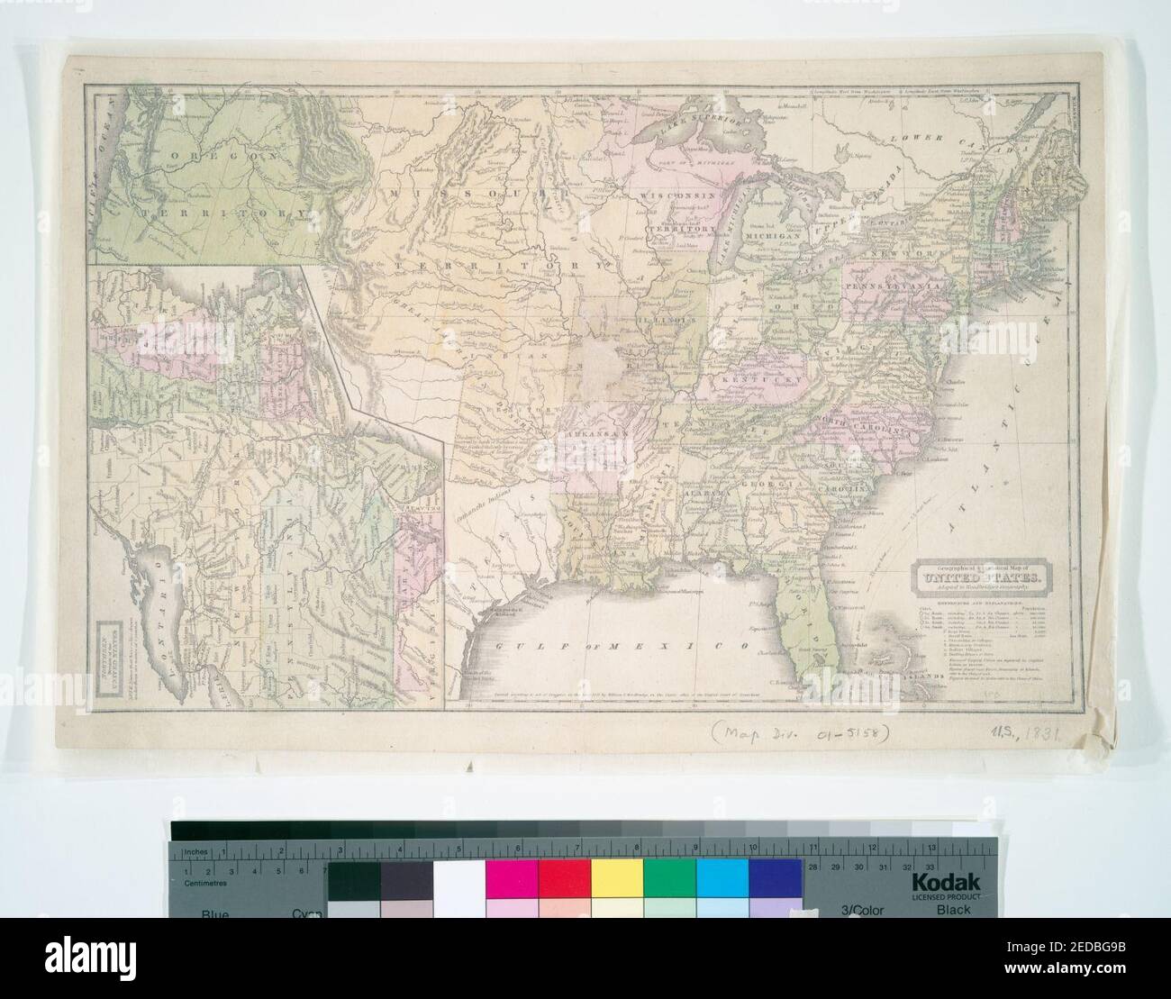 Geographical & statistical map of the United States - adapted to ...