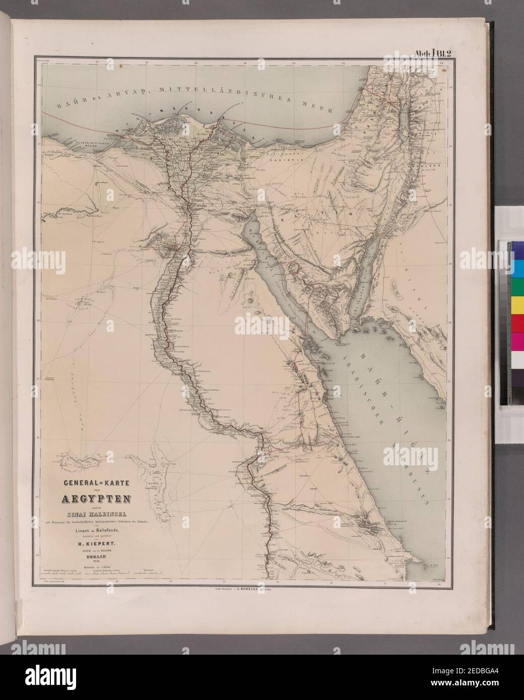 General-Karte von Aegypten und der Sinai Halbinsel mit Benutzung der ...