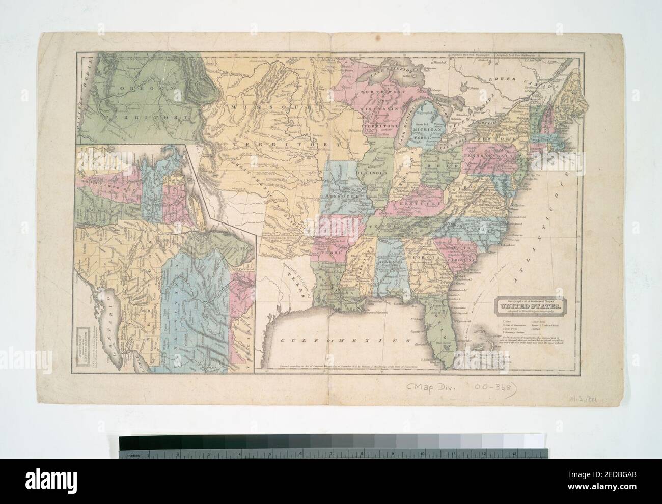 Geographical & statistical map of the United States - adapted to ...