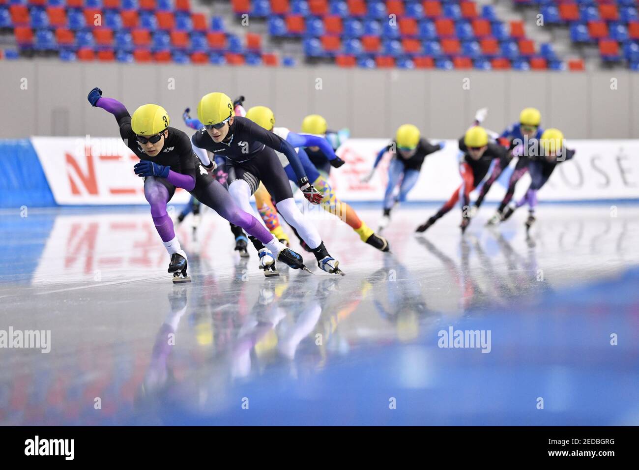 Nagano, Japan. Credit: MATSUO. 12th Feb, 2021. (L-R) Katsuya Shinohara ...
