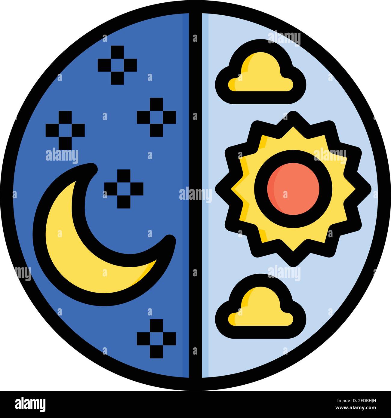 Moon and sun Stock Vector Images - Alamy